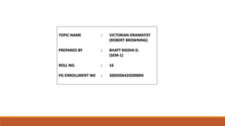 Robert browning ppt | PPTX