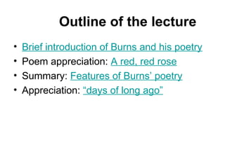 Robert Burns english poet and writer best for students | PPT