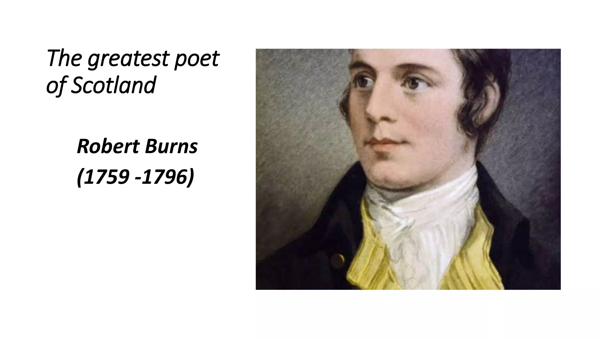Robert Burns Biography | PPTX