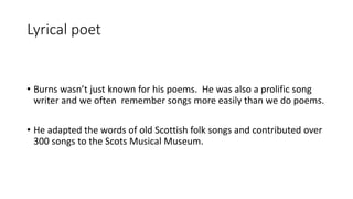Robert Burns Biography | PPTX