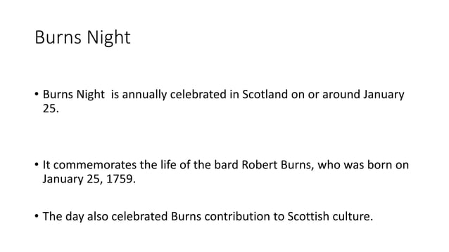 Robert Burns Biography | PPTX