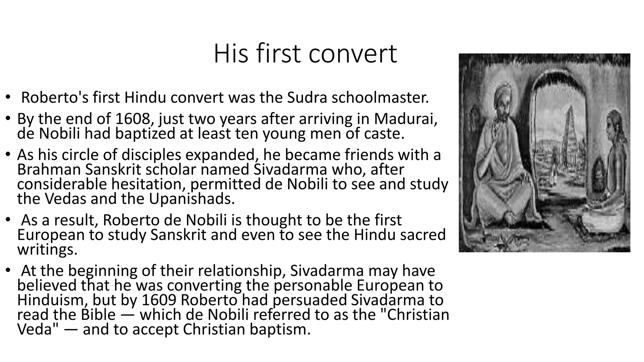 Robert de nobile, Christian Missionary in Madurai, Roman missionary, Christian Accommodation ...