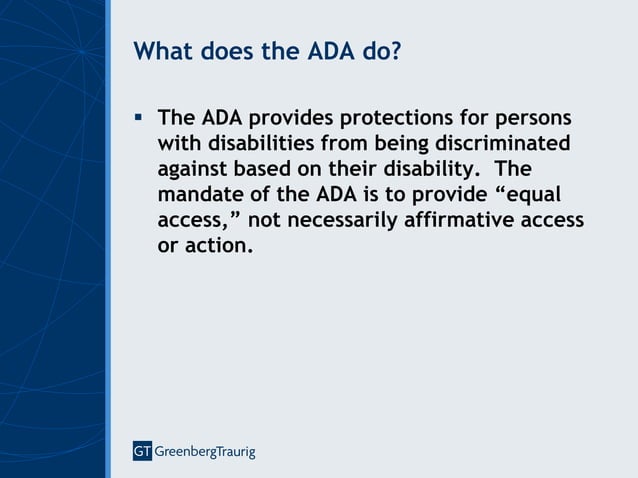 "Title II & Title III of the ADA" by Robert Finer- Adapted Aquatics ...