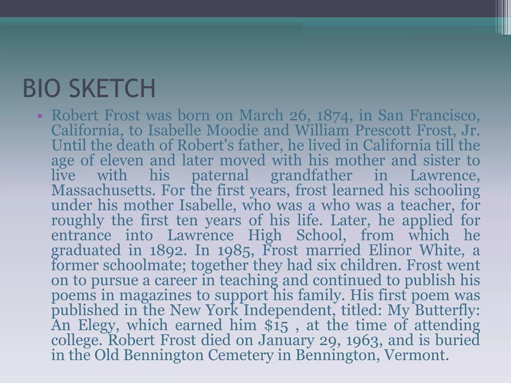 Robert frost | PPTX