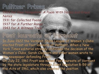 Robert frost--Detailed biography | PPTX