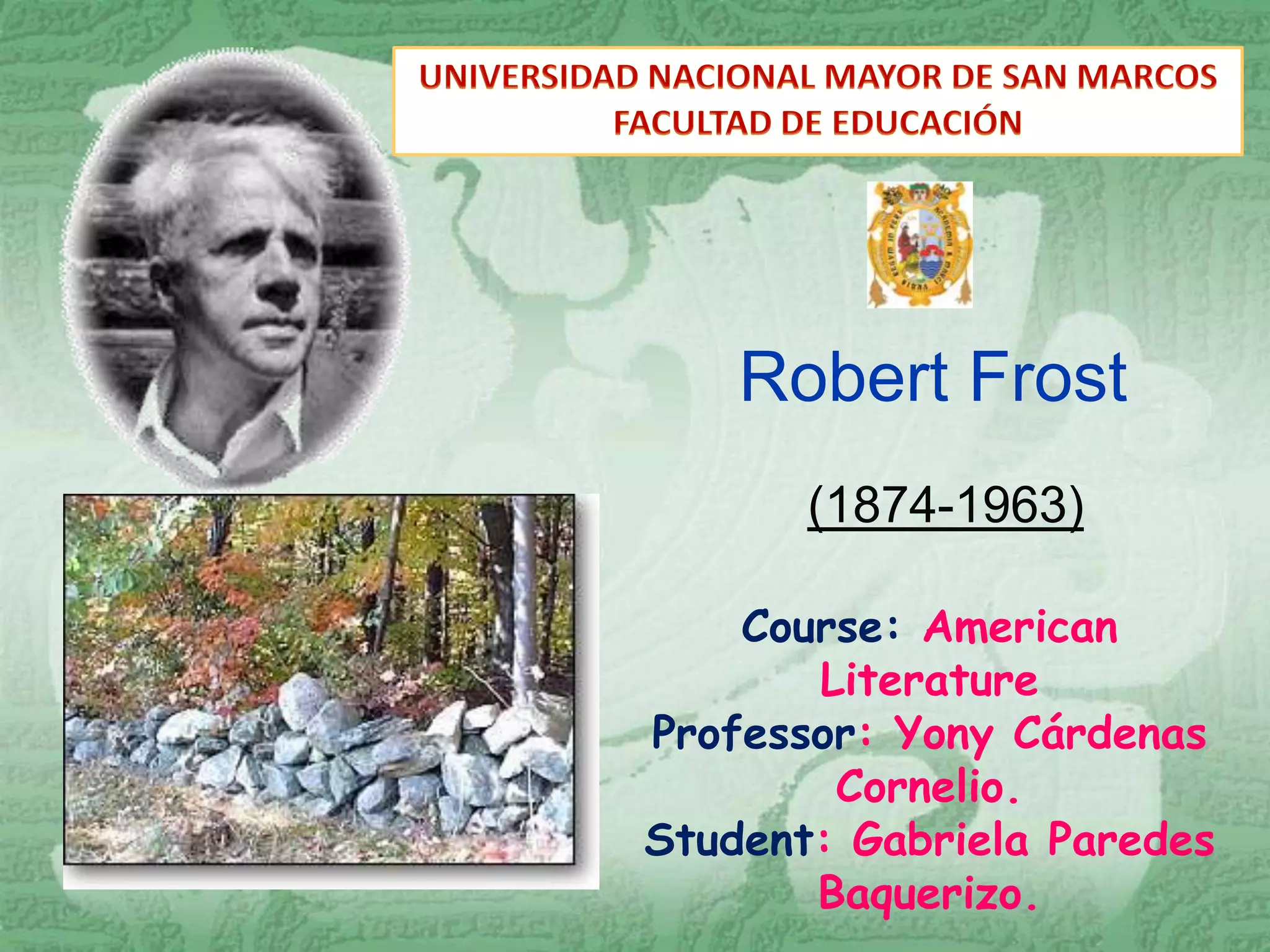 American Literature - Robert Frost | PPTX