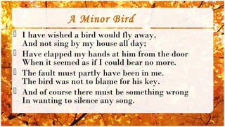 Robert frost poems | PPT