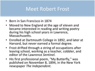 Robert frost 001 | PPT
