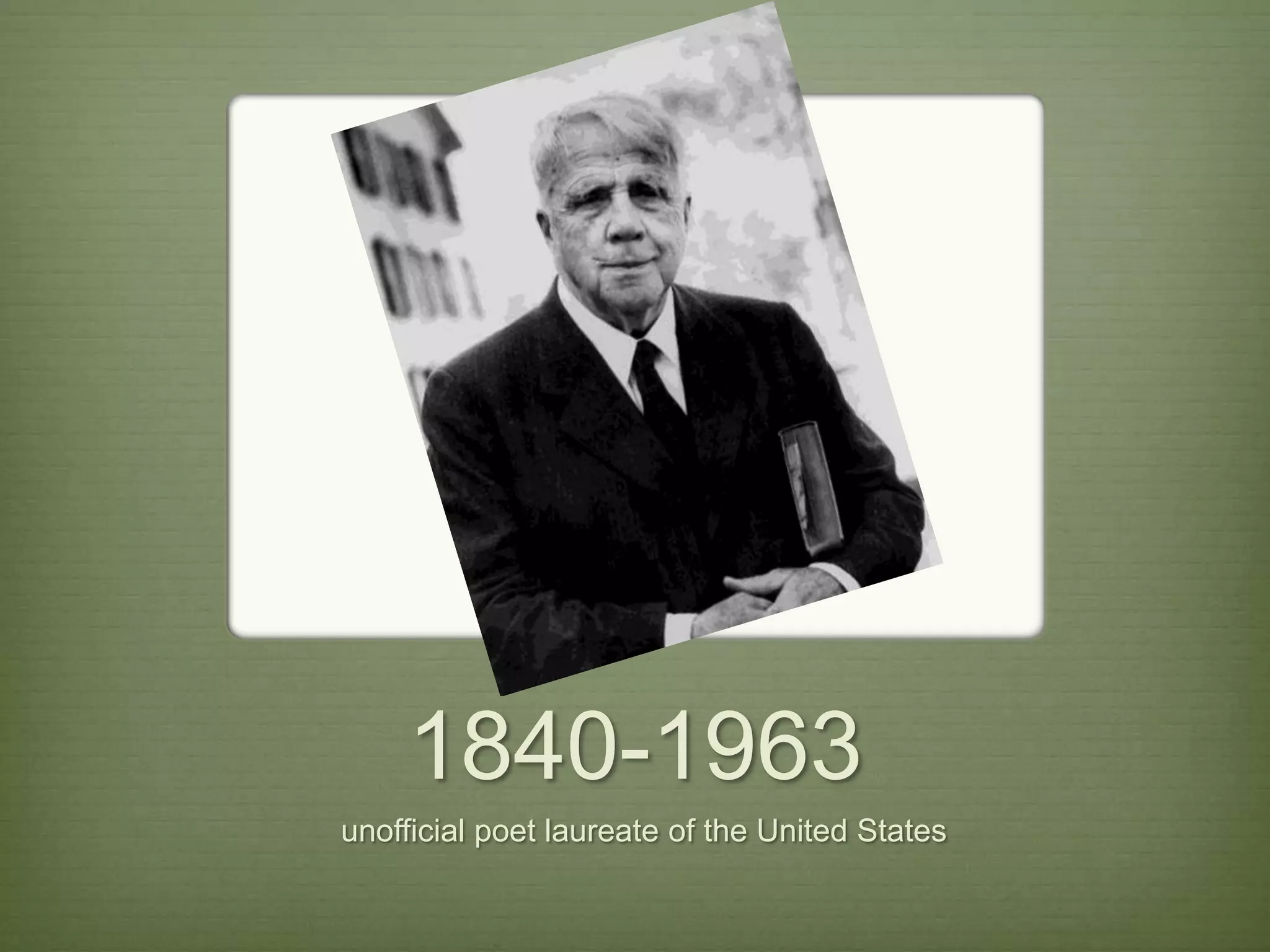 Robert Frost - for high school - ppt | PPTX