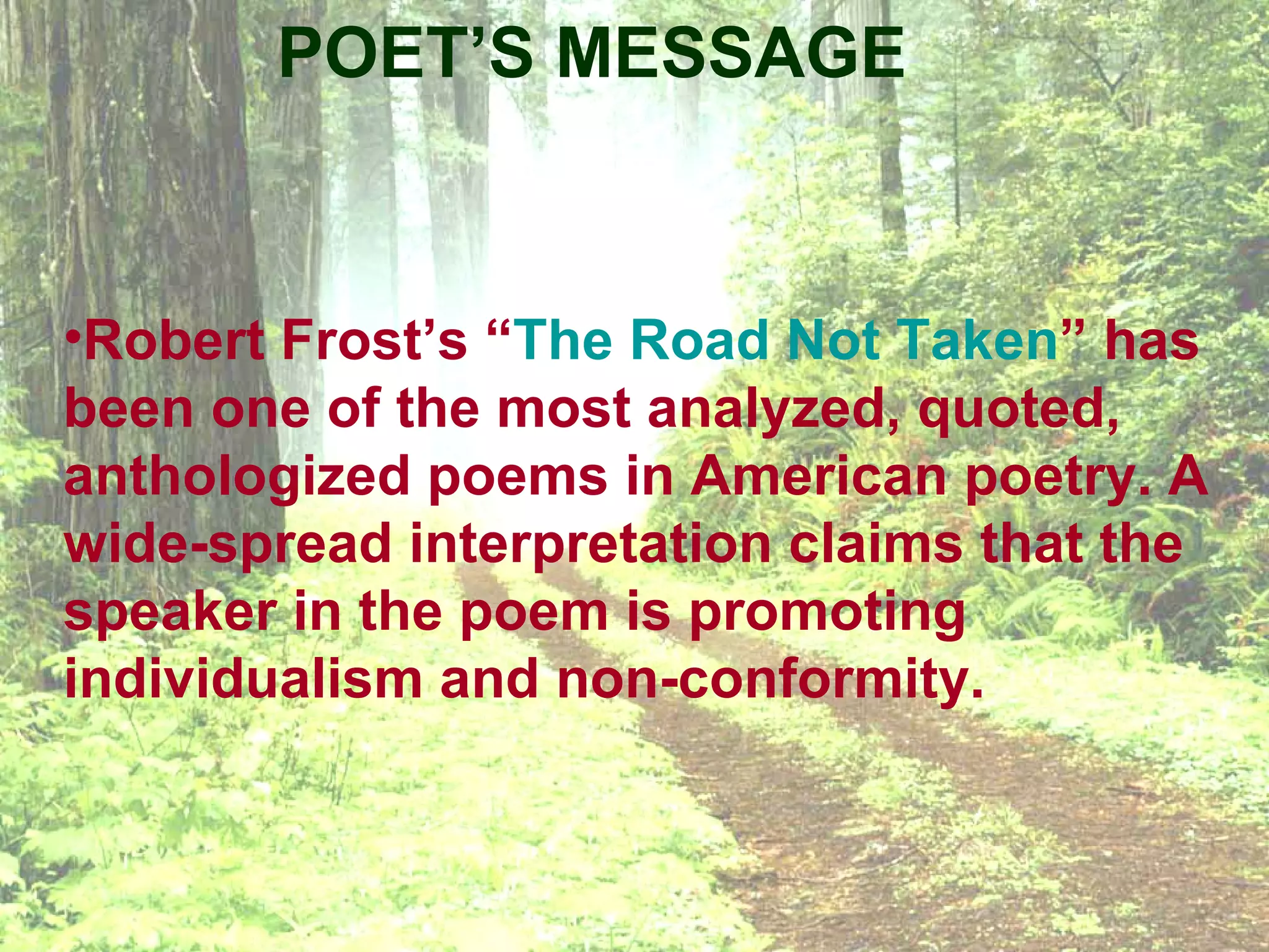 Robert frost presentation | PPT