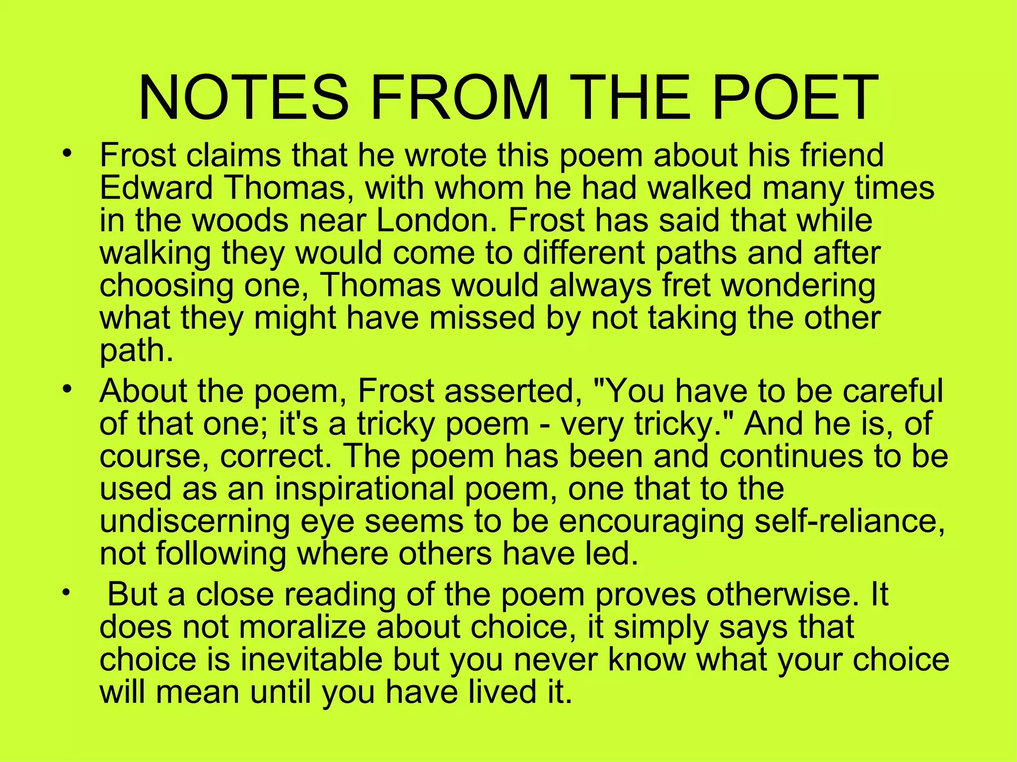 Robert frost presentation | PPT