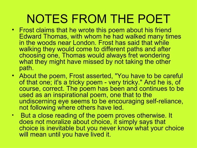 Robert frost presentation | PPT