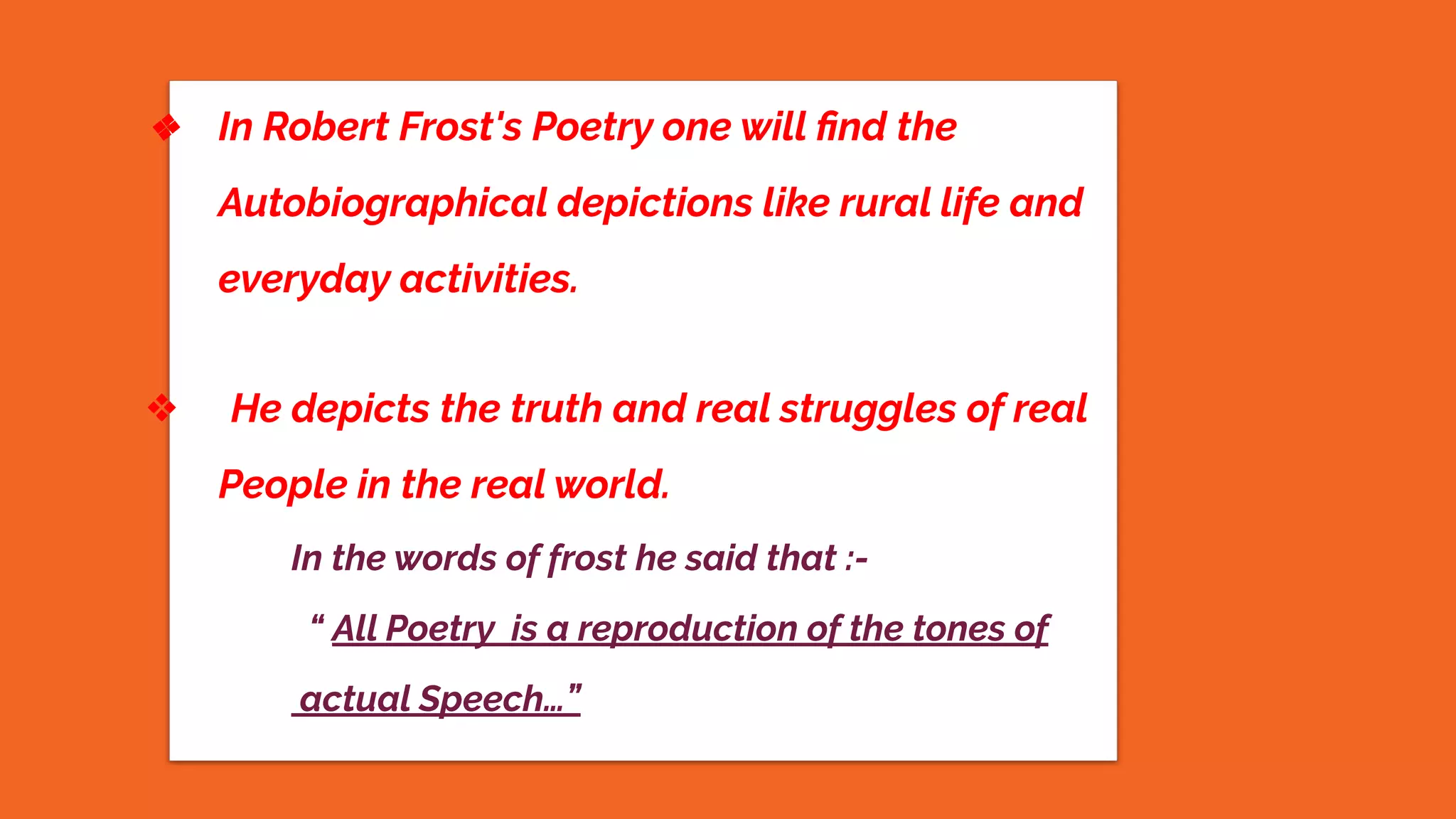 Robert Frost presentation | PDF