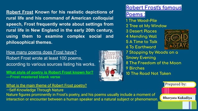 Robert Frost presentation | PPT