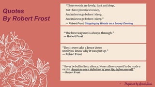 Robert Frost presentation | PDF