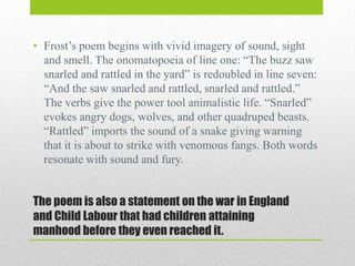 Robert frost’s out out | PPTX