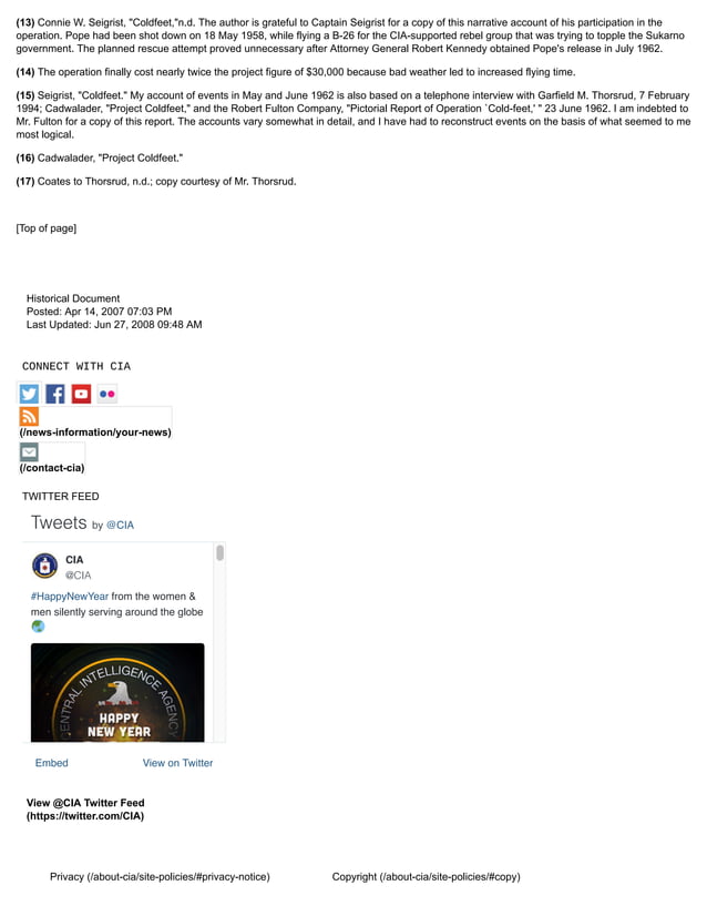 Robert fulton's skyhook and operation coldfeet — central intelligence ...