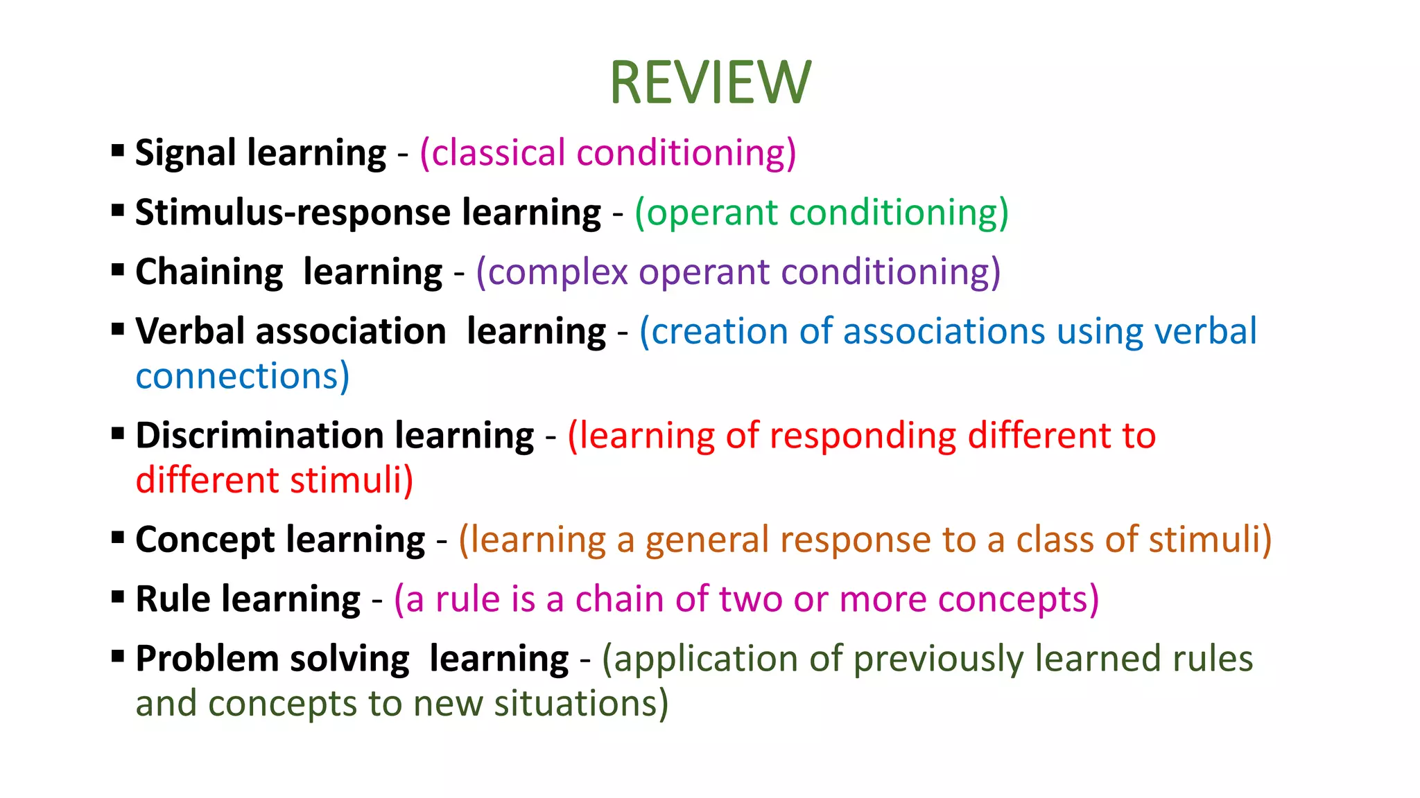 Robert Gagne’s Hierarchical Learning Theory | PPTX