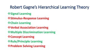 Robert Gagne’s Hierarchical Learning Theory | PPTX