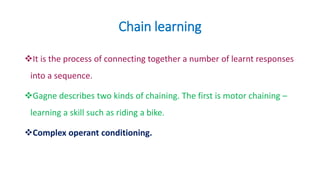 Robert Gagne’s Hierarchical Learning Theory | PPTX
