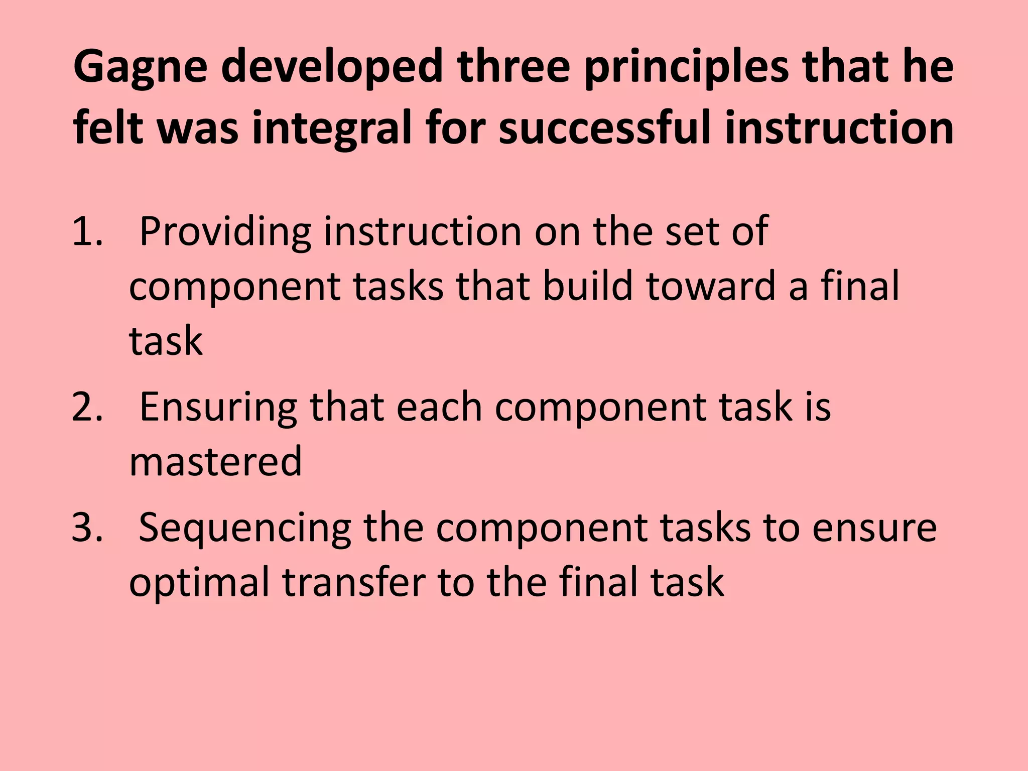 Robert Gagne: Learning and Instruction | PPTX
