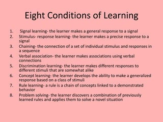 Robert Gagne: Learning and Instruction | PPTX