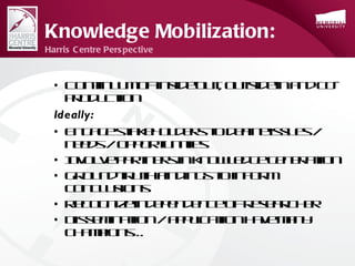 Robert Greenwood - Knowledge Mobilization in Action | PPT