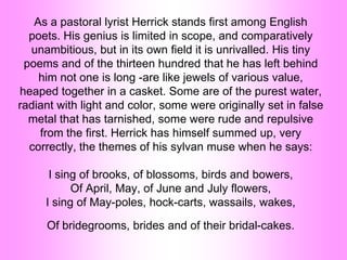 Robert herrick | PPT
