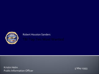 Robert Houston Sanders | PPT
