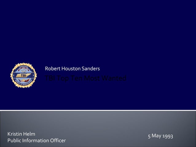 Robert Houston Sanders | PPT