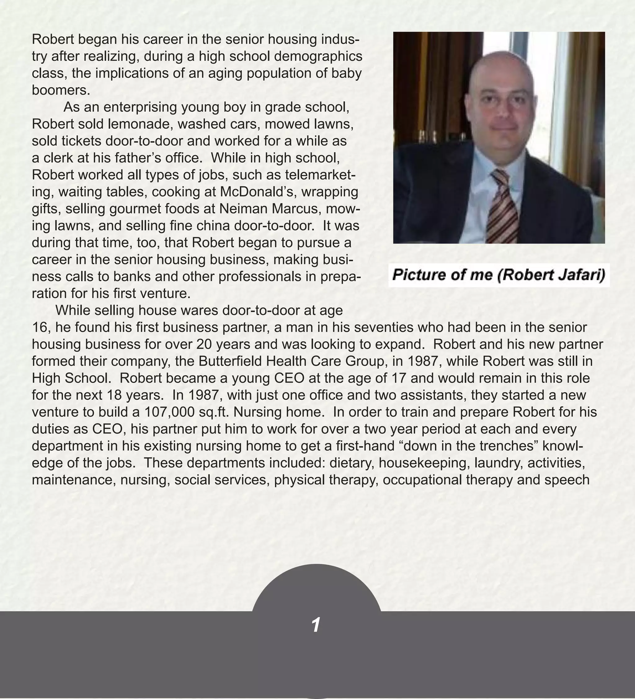 Robert Jafari 2012 Biography | PDF