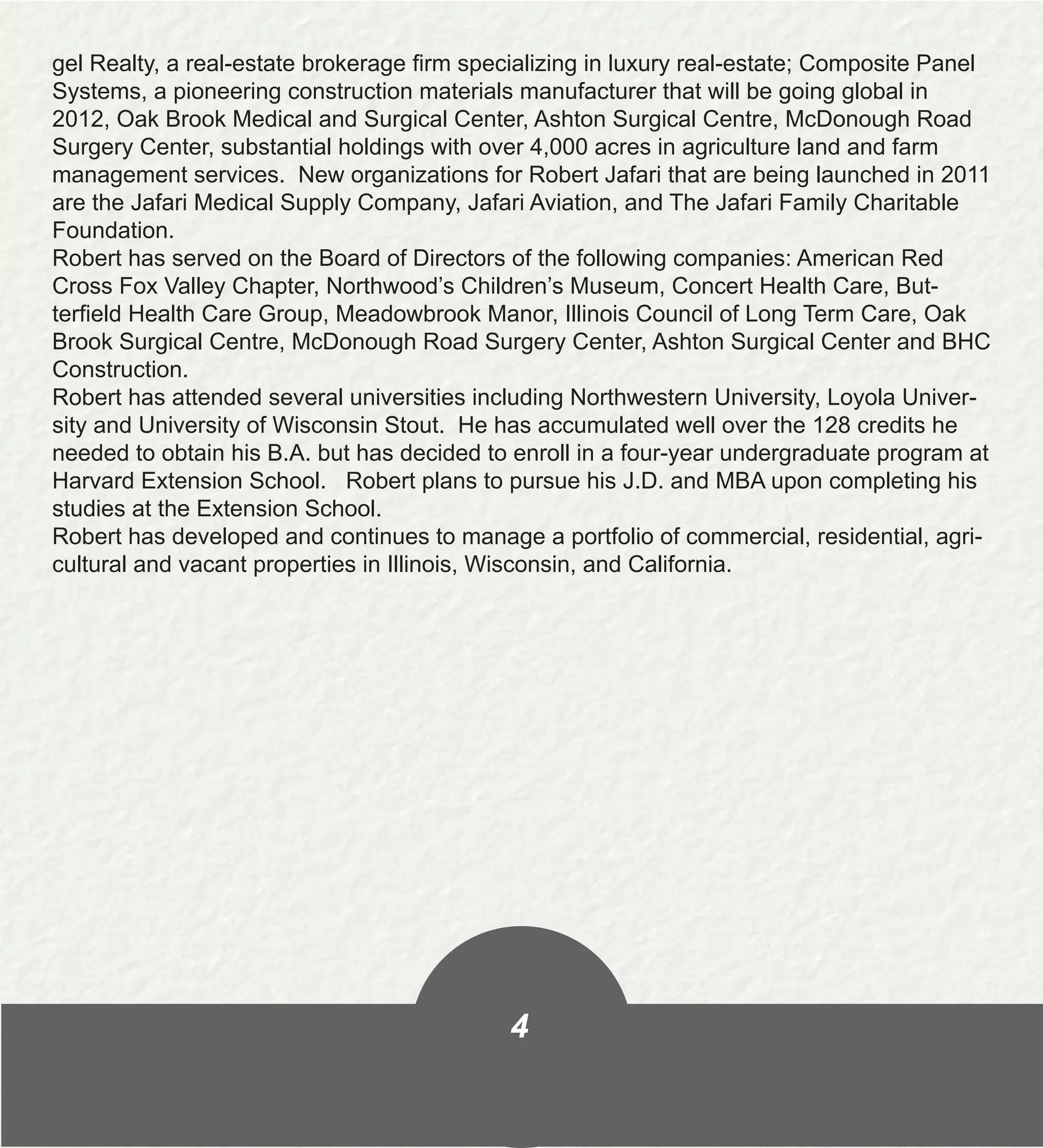 Robert Jafari 2012 Biography | PDF