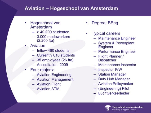 Robert Jan de Boer, HvA | PPT | Aviation Industry | Industries