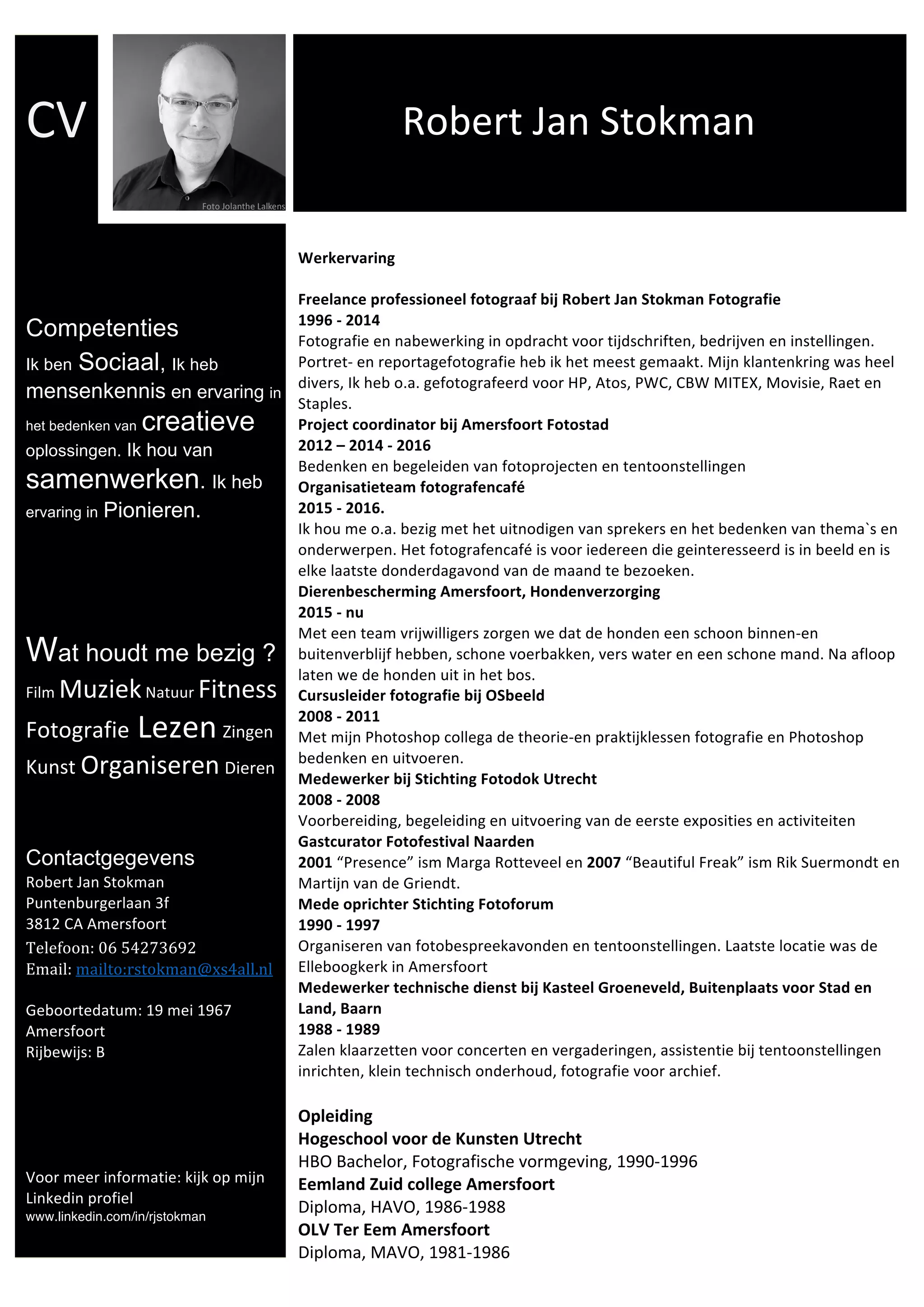 Robert Jan Stokman CV | PDF
