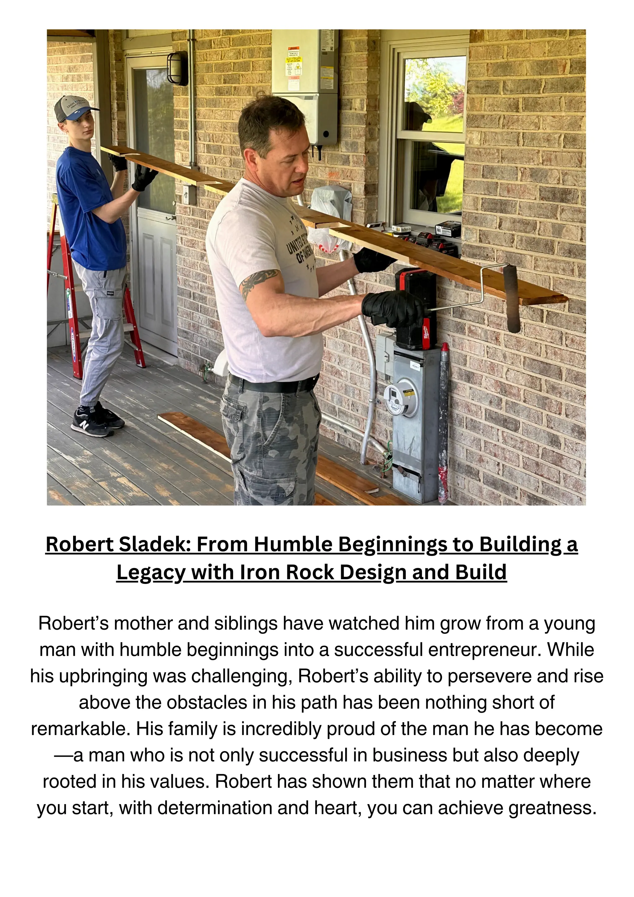 Robert Sladek:Iron Rock Design and Build | PDF