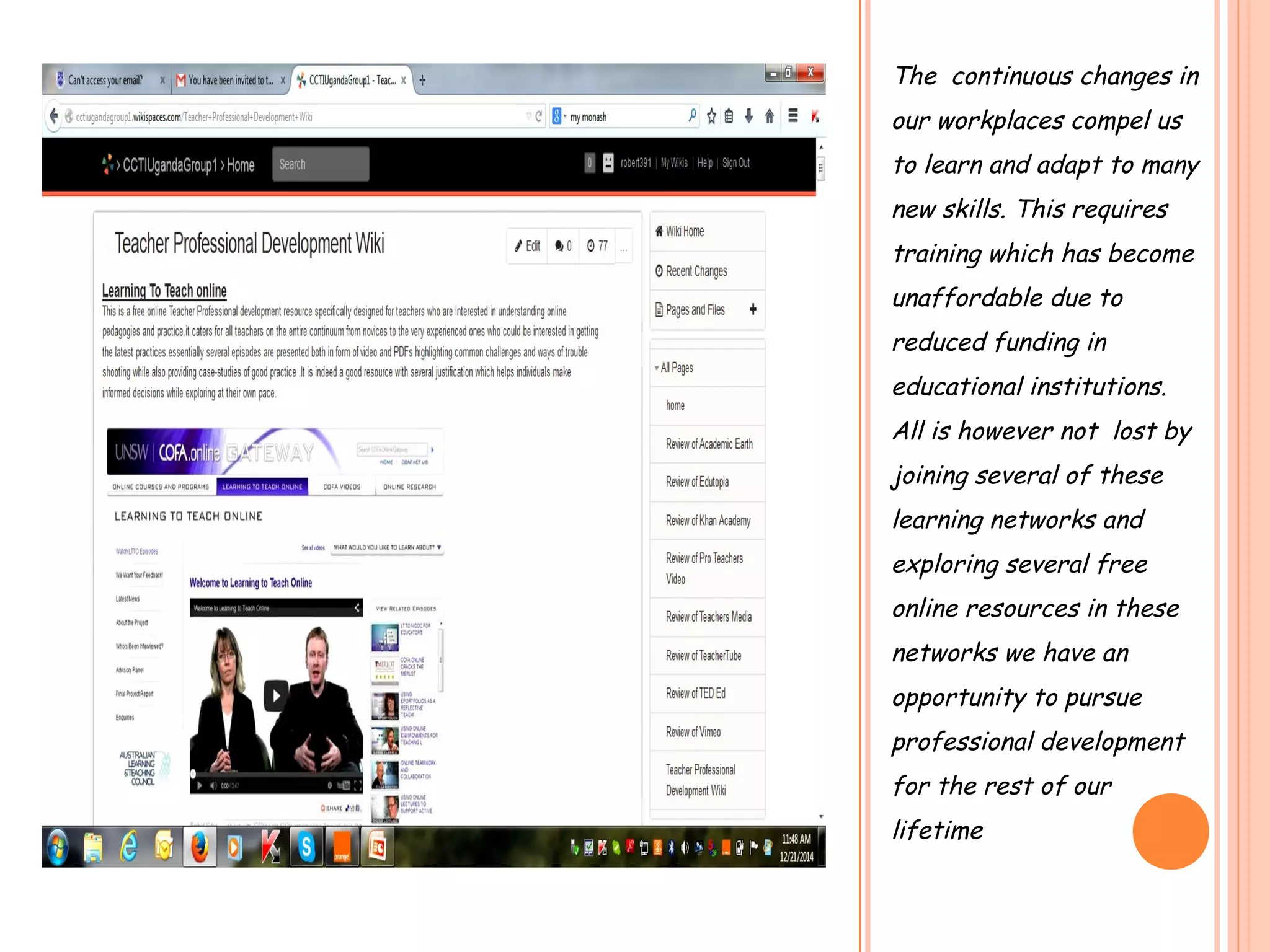 Robert kisalama harnessing professional learning networks | PPT