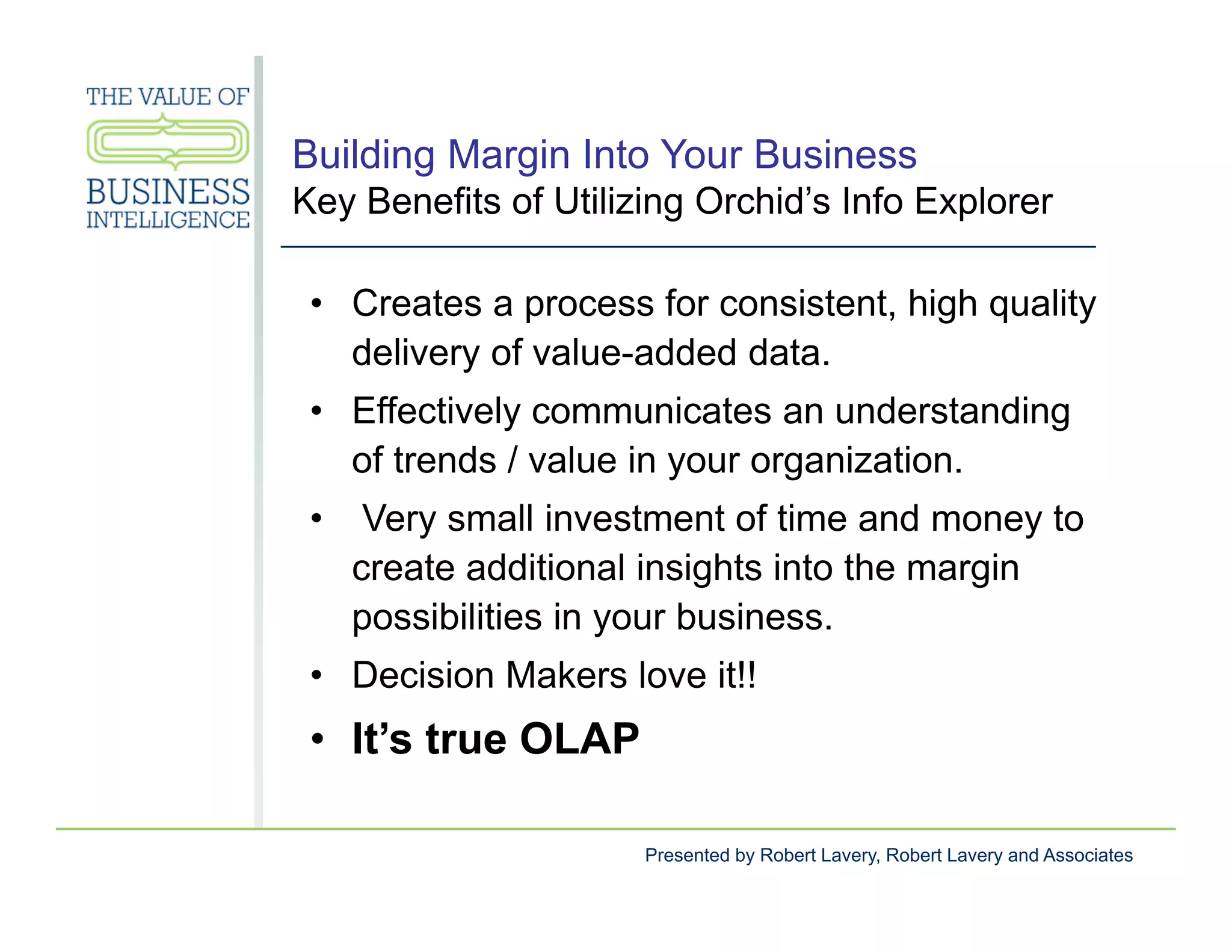 Robert Lavery - Building Margin Into Your Business & life | PDF