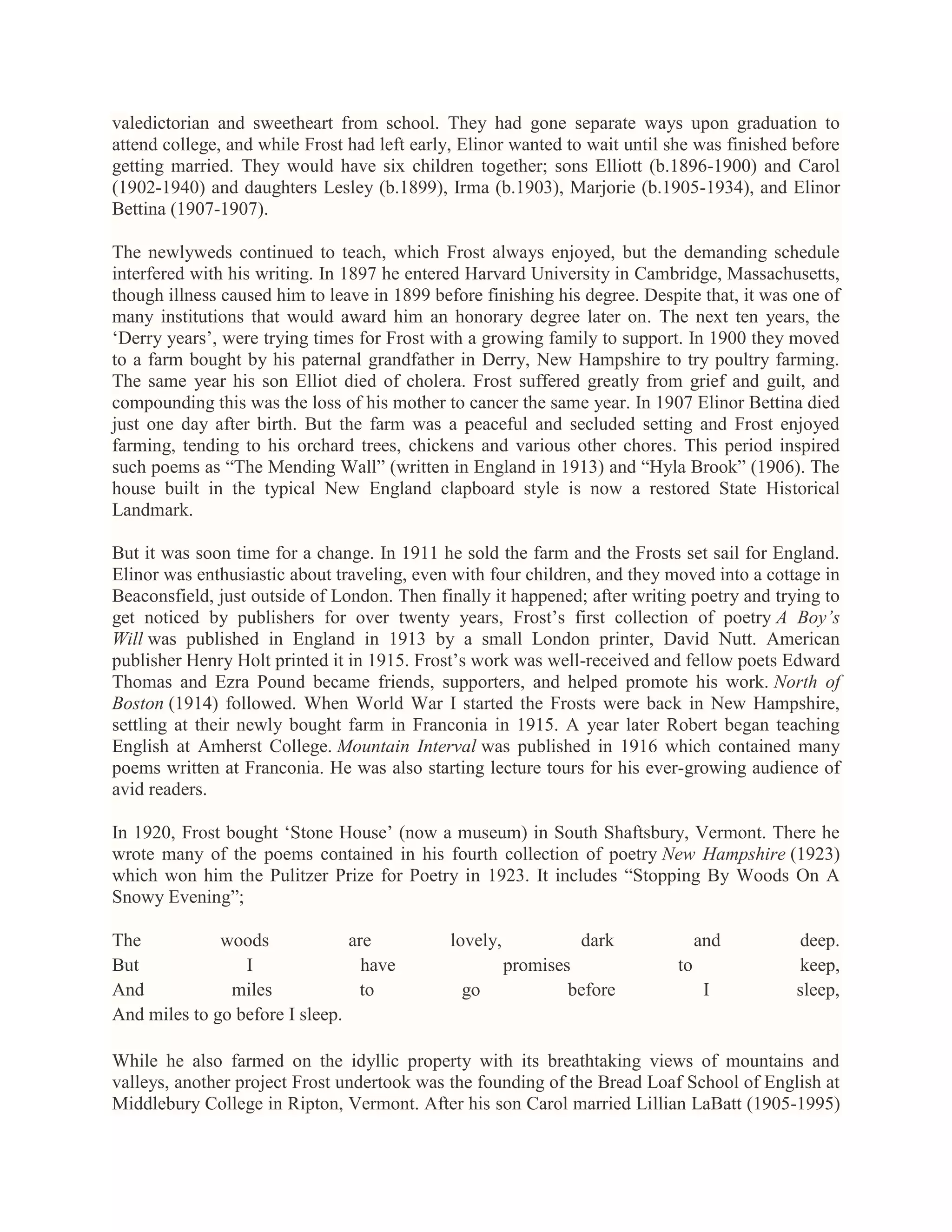 Robert lee frost | DOCX
