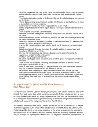 Robert louis stevenson strange case of dr jekyll and mr hyde | DOCX ...