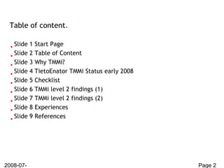 Robert Magnusson - TMMI Level 2 - A Practical Approach | PPT