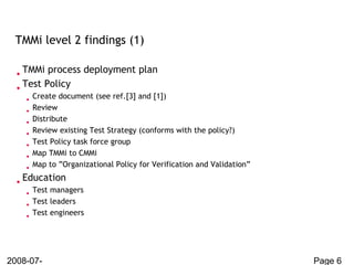 Robert Magnusson - TMMI Level 2 - A Practical Approach | PPT