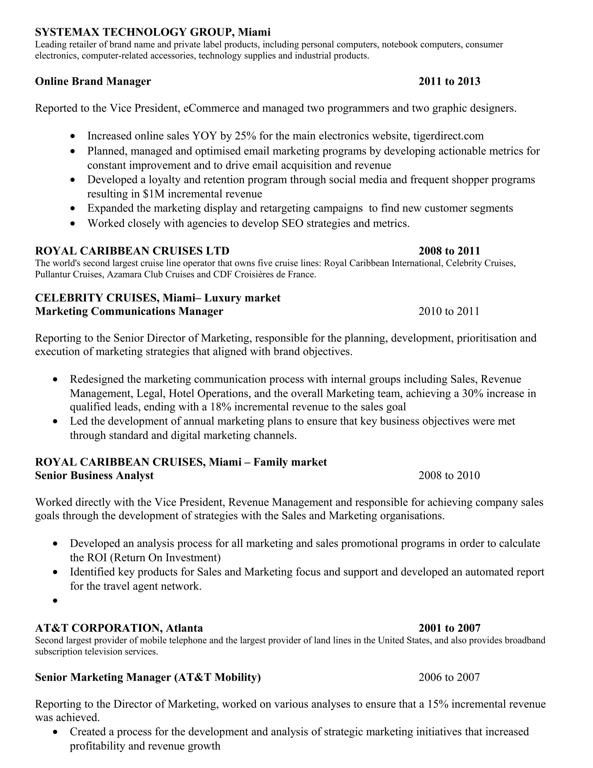 Robert manning resume | DOC