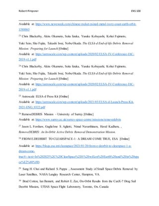 Robert m pimpsner orbital debris mitigation - ens 100 | DOCX