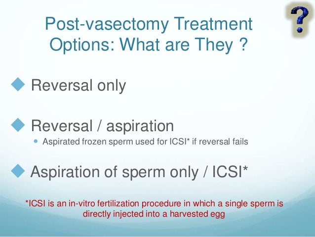Vasectomy Reversal Procedure Recovery And Risks