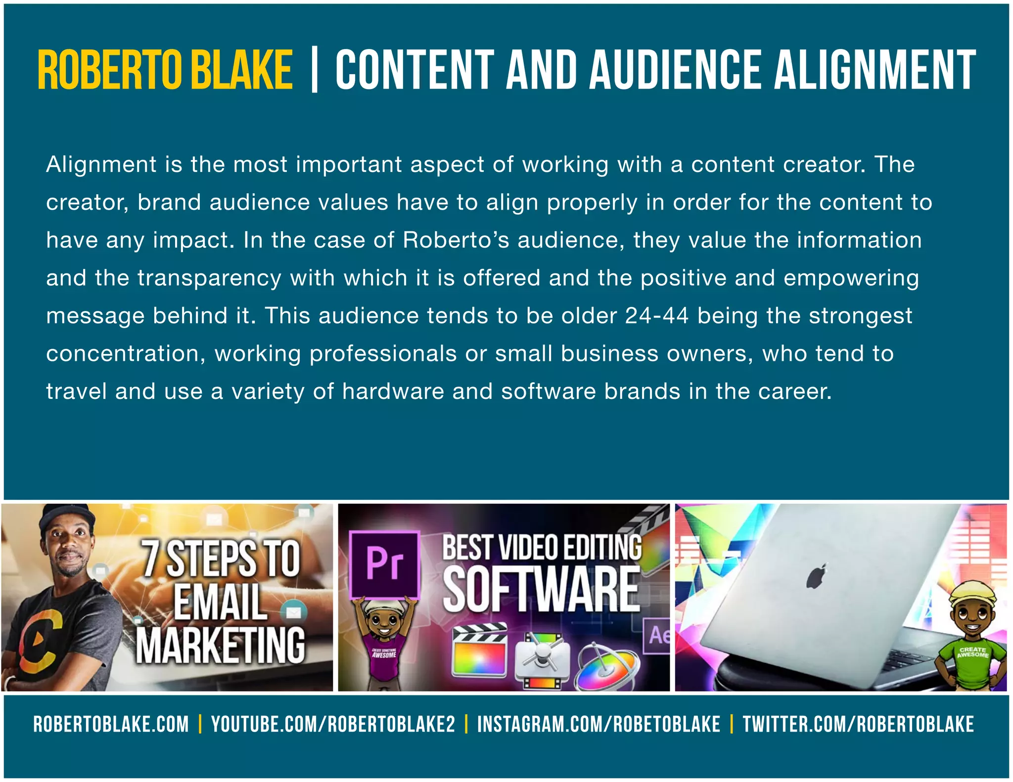 Roberto Blake Media Kit YouTube 2019 | PDF