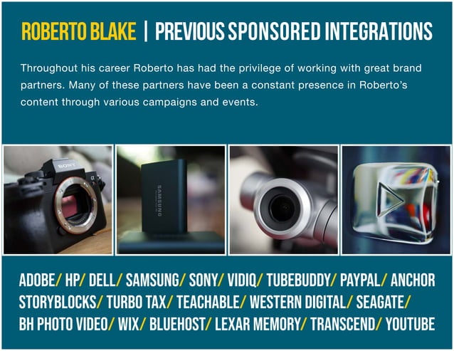 Roberto Blake Media Kit YouTube 2019 | PDF