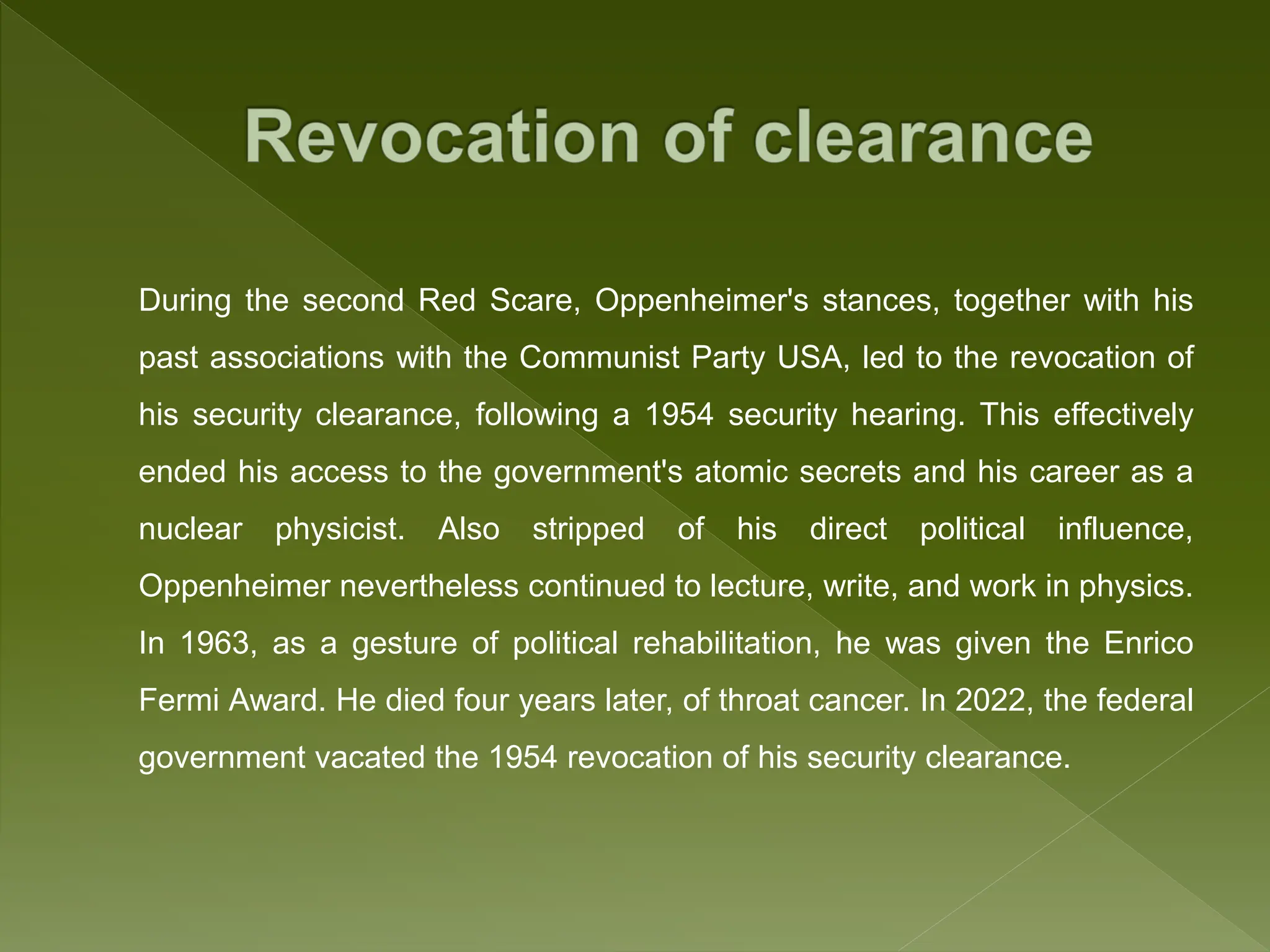 Robert Oppenheimer famous physicist - presentation | PPTX