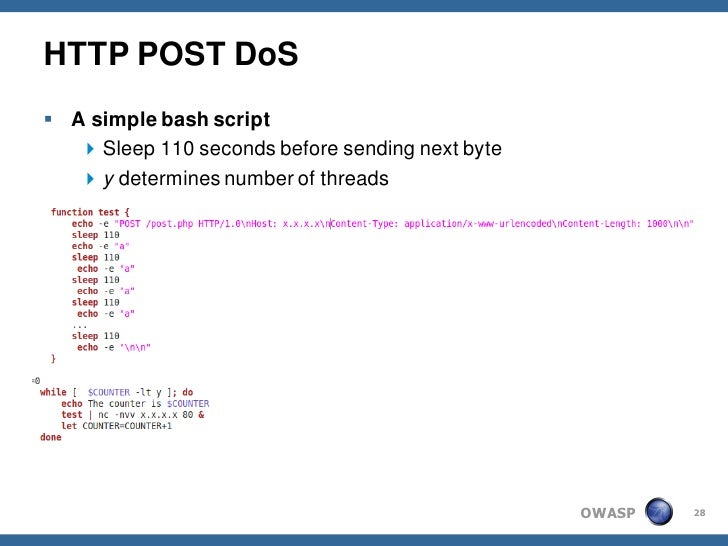 Defending Against Application DoS attacks