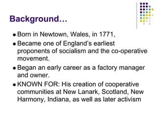 Socialism Industrial Revolution Robert Owen