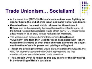 Socialism Industrial Revolution Robert Owen